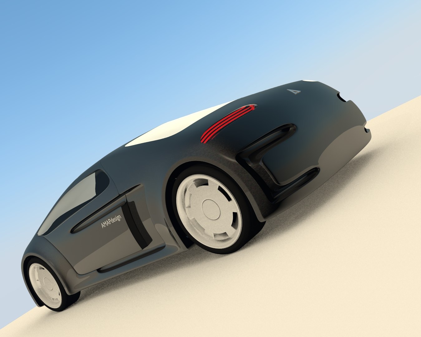 3d Model Futuristic Concept Sports Car
