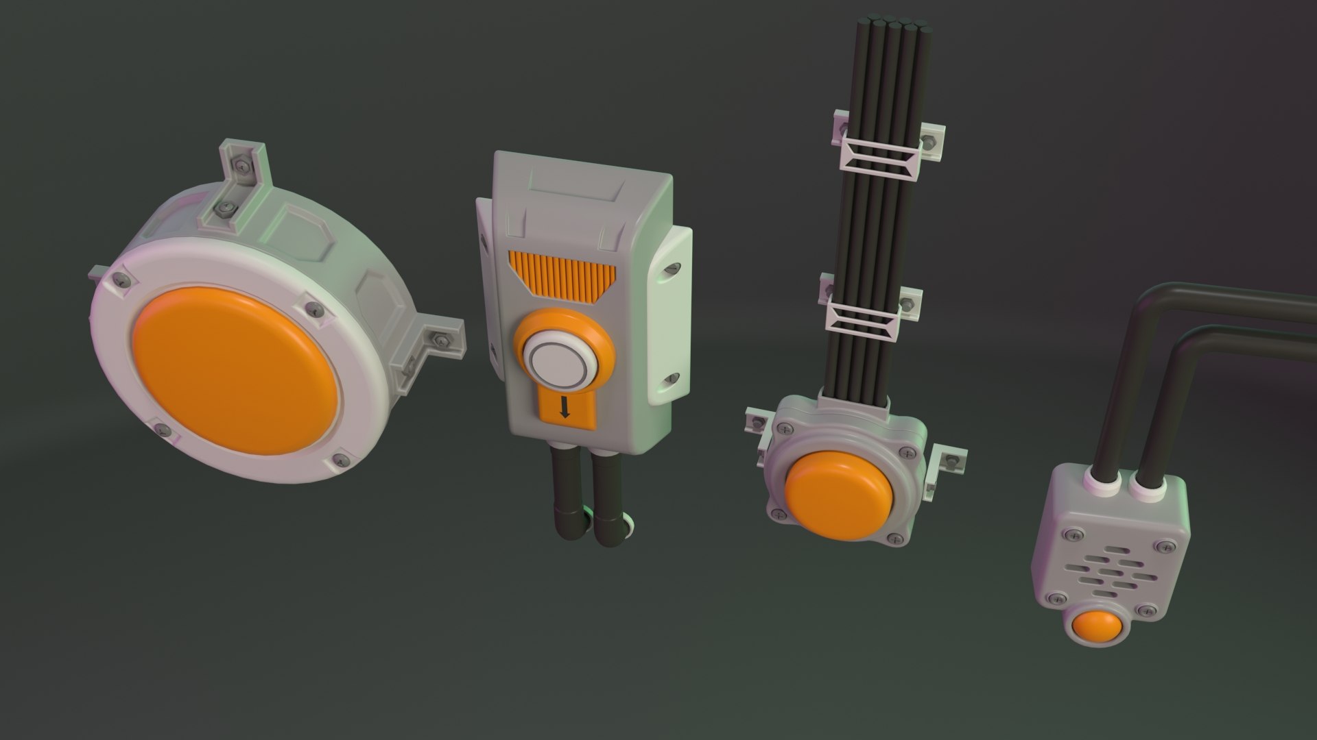 Wall Electric Props 1 - 20 Pieces 3D - TurboSquid 1749910