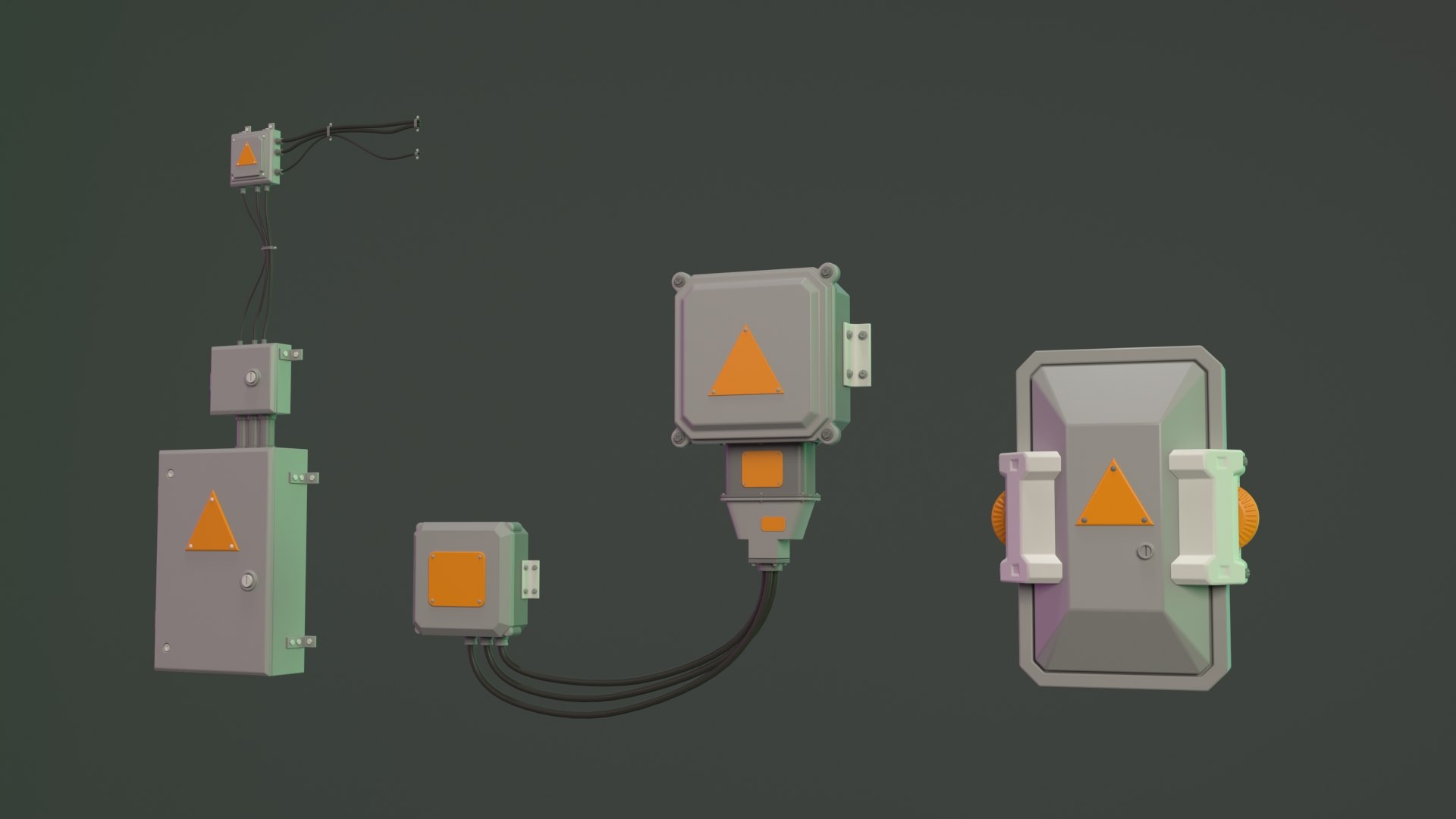 Wall Electric Props 1 - 20 Pieces 3D - TurboSquid 1749910