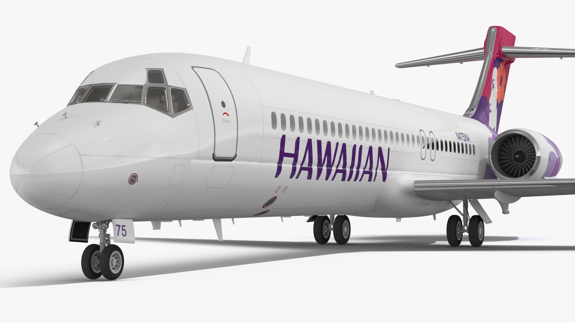Hawaiian Airlines Commercial Jet Boeing 717 Rigged Model - TurboSquid ...