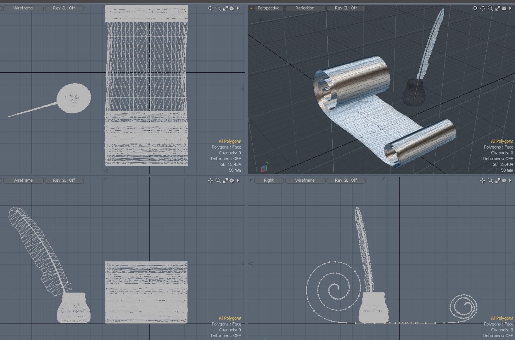 Parchment Ink 3d Model