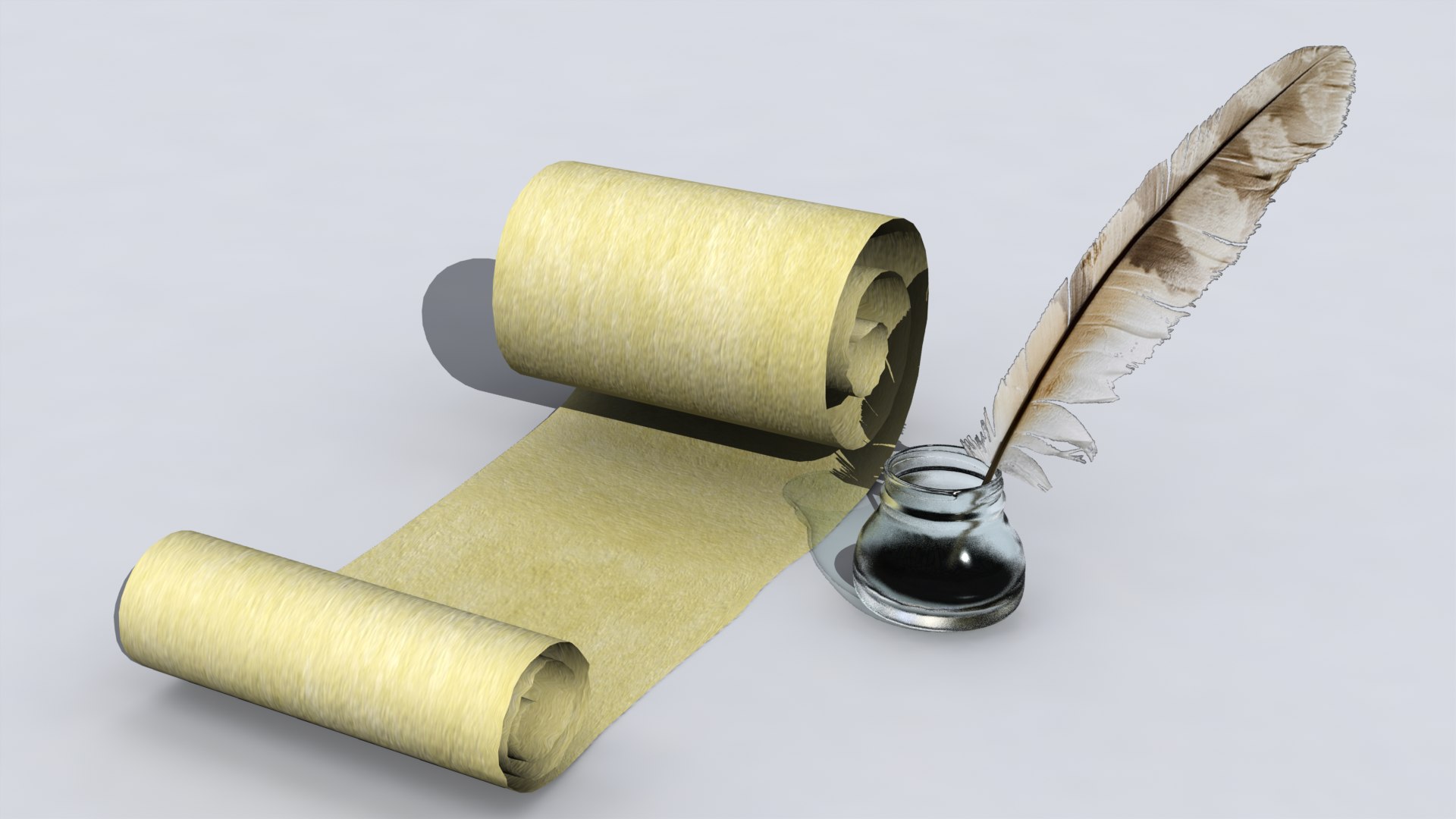 Parchment Ink 3d Model