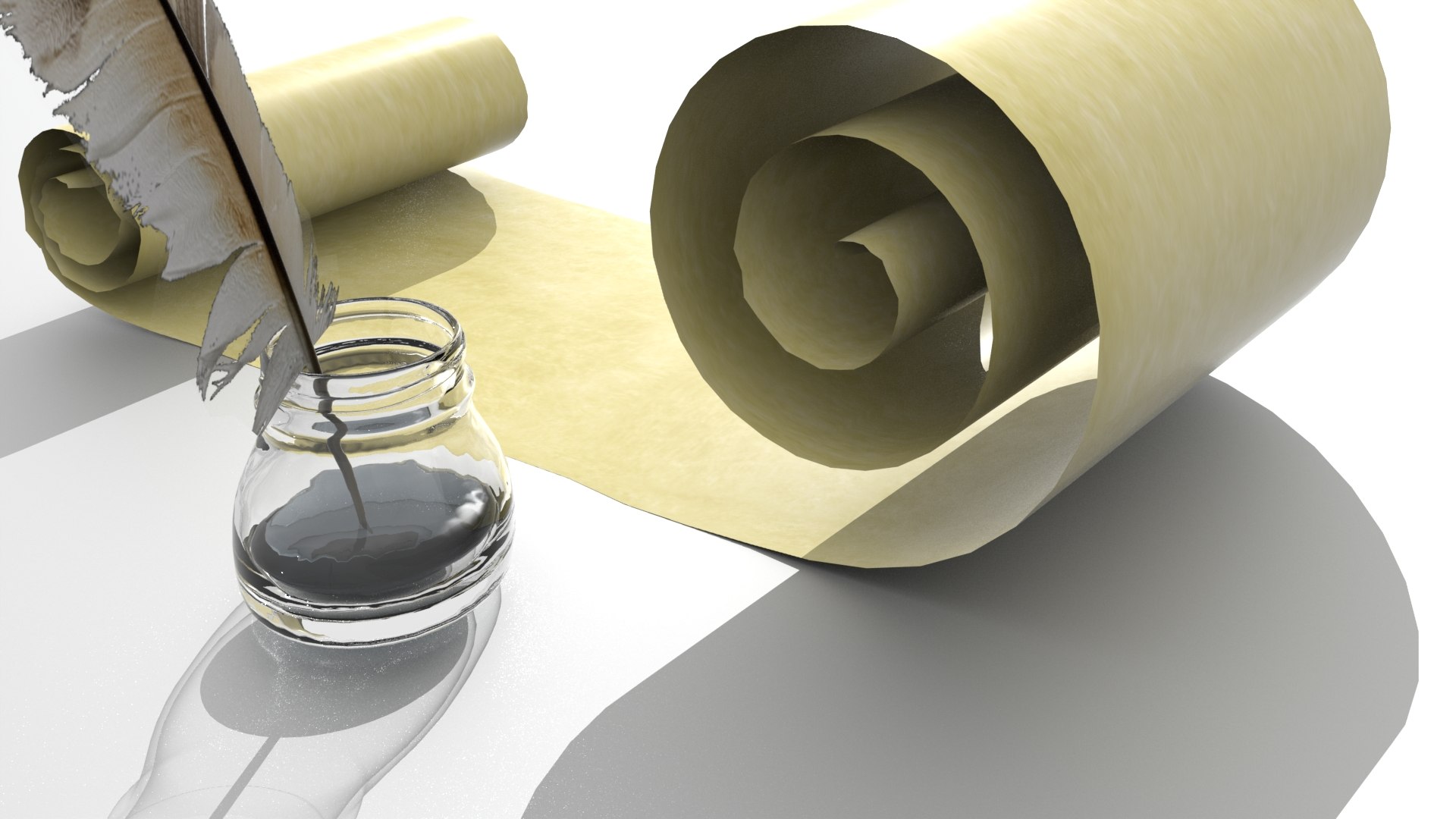 Parchment Ink 3d Model