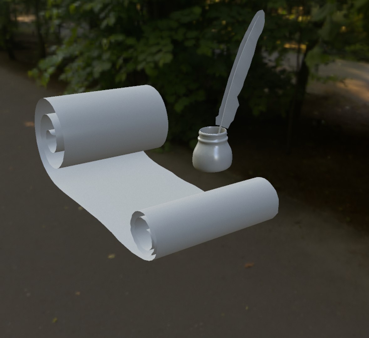 Parchment Ink 3d Model