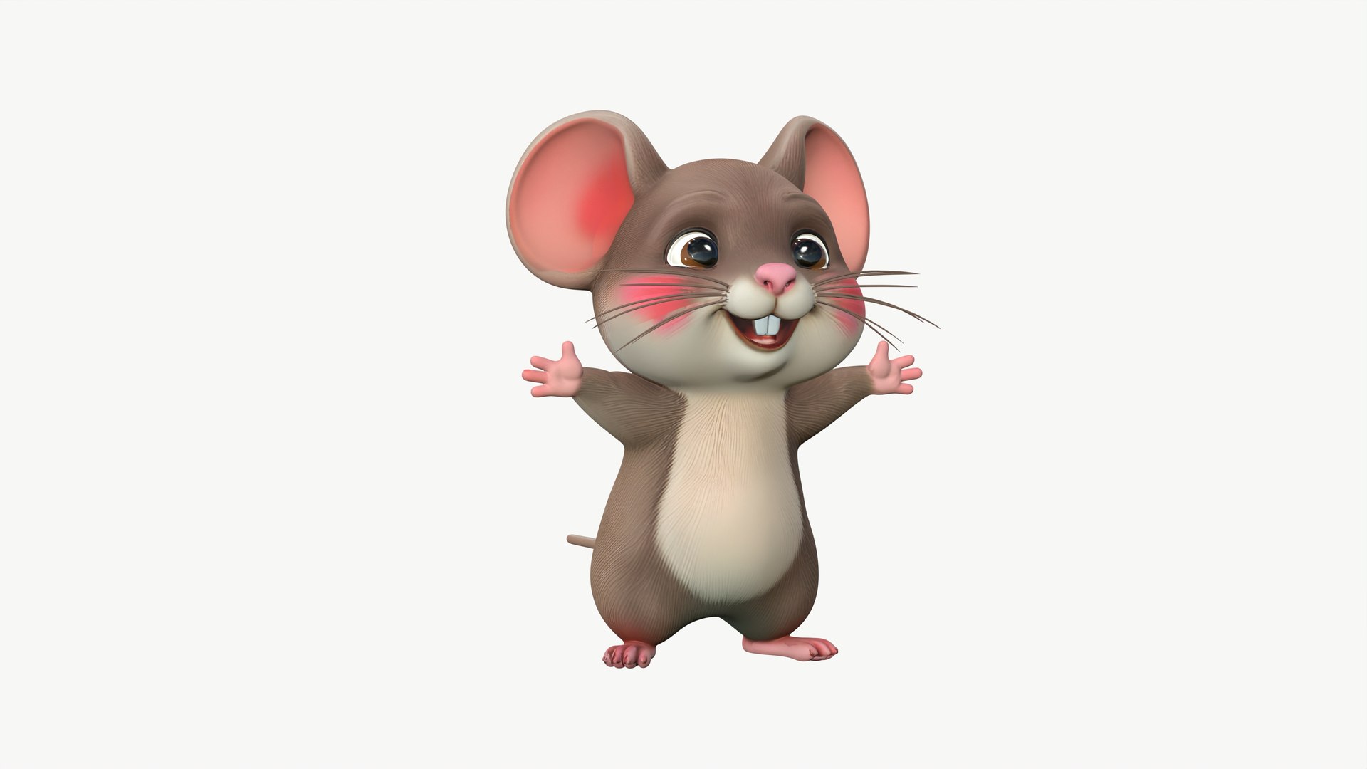 3D Realistic Cute 3D Mouse Character Model - TurboSquid 2460362