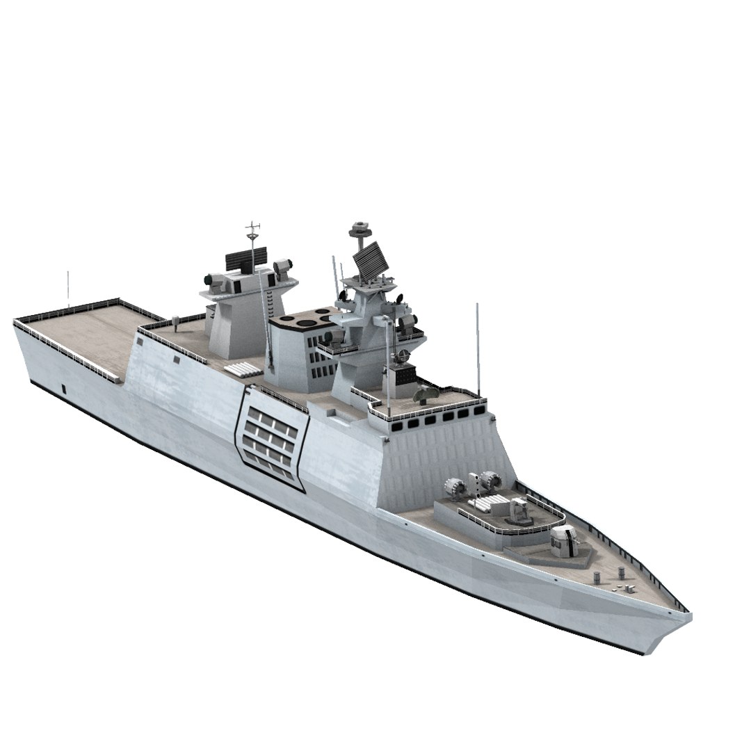 Shivalik Indian Navy Frigate Ship 3d Obj