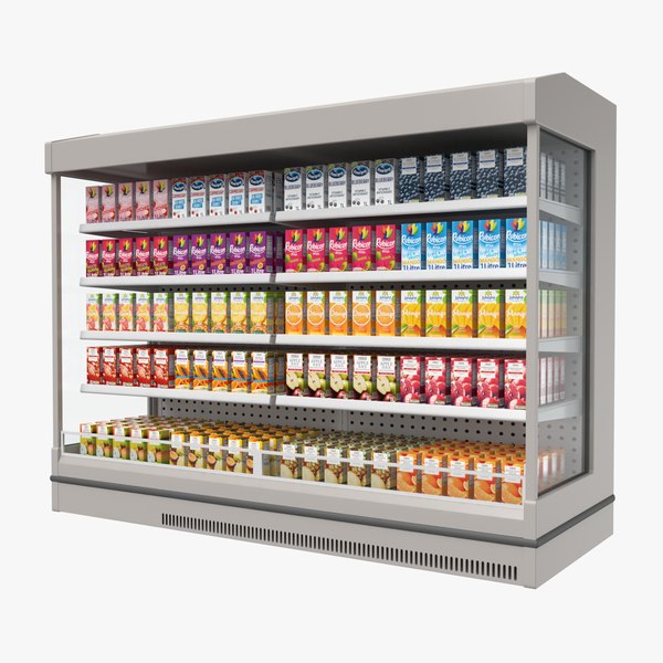 modelo 3d Supermarket Juice Display - TurboSquid 2032518