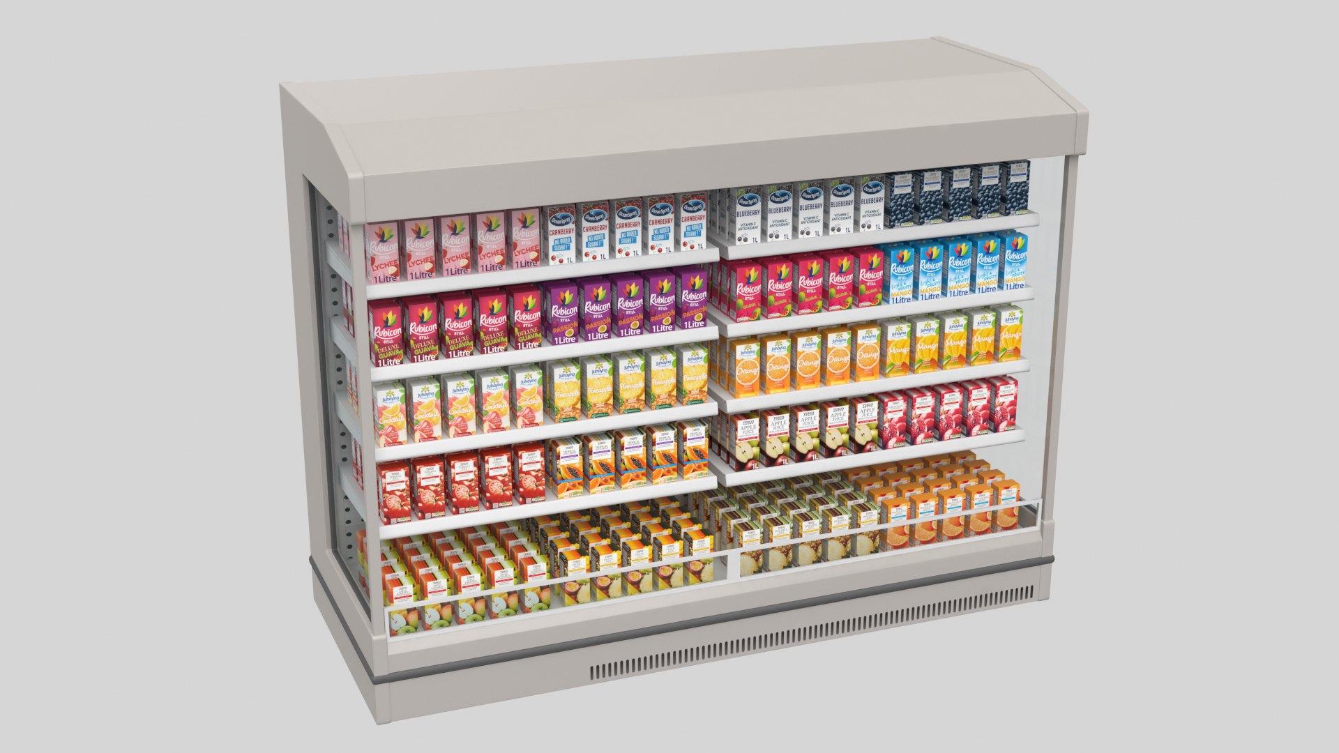 3D Supermarket Juice Display Model - TurboSquid 2032518