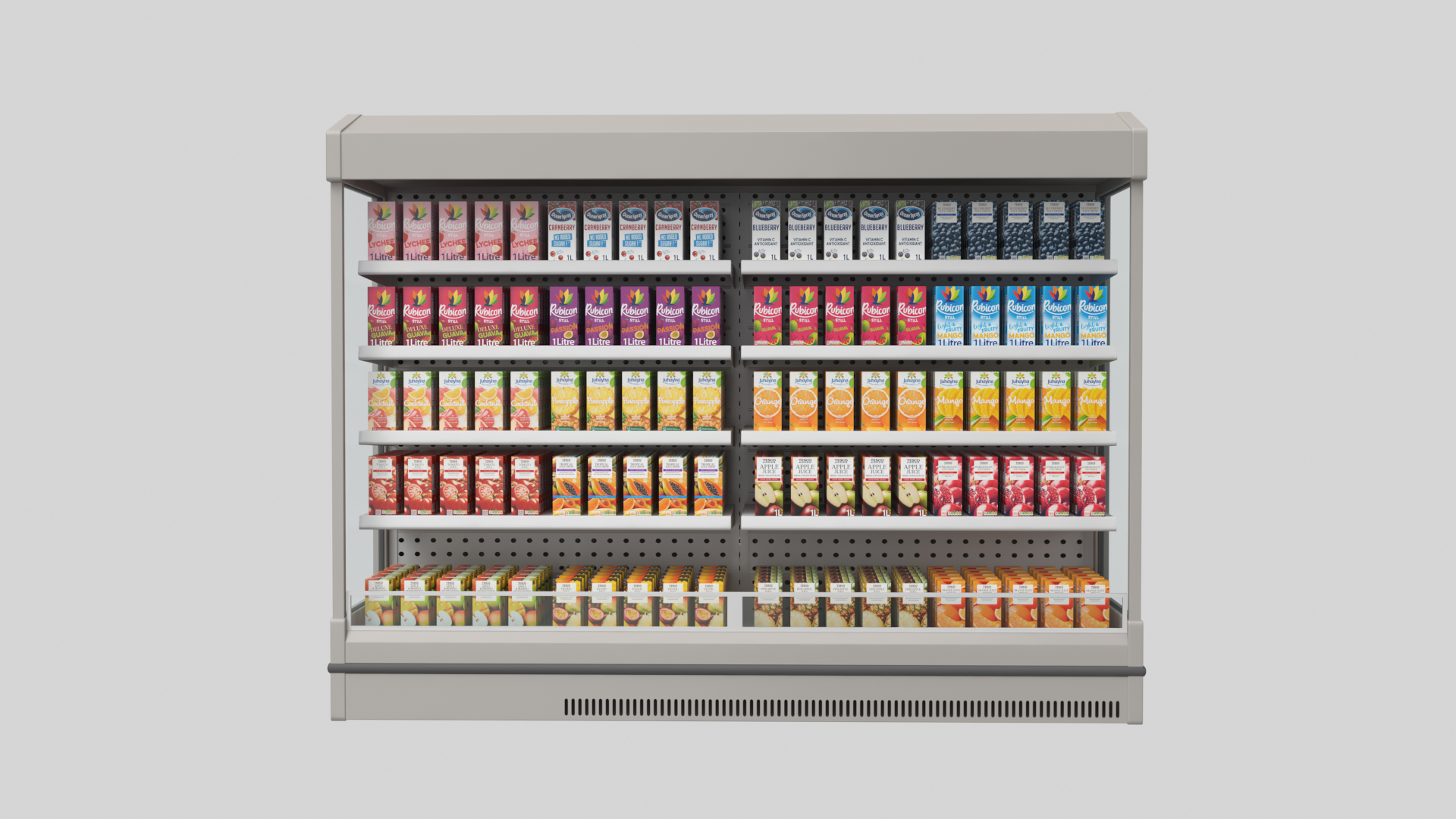 3D Supermarket Juice Display Model - TurboSquid 2032518