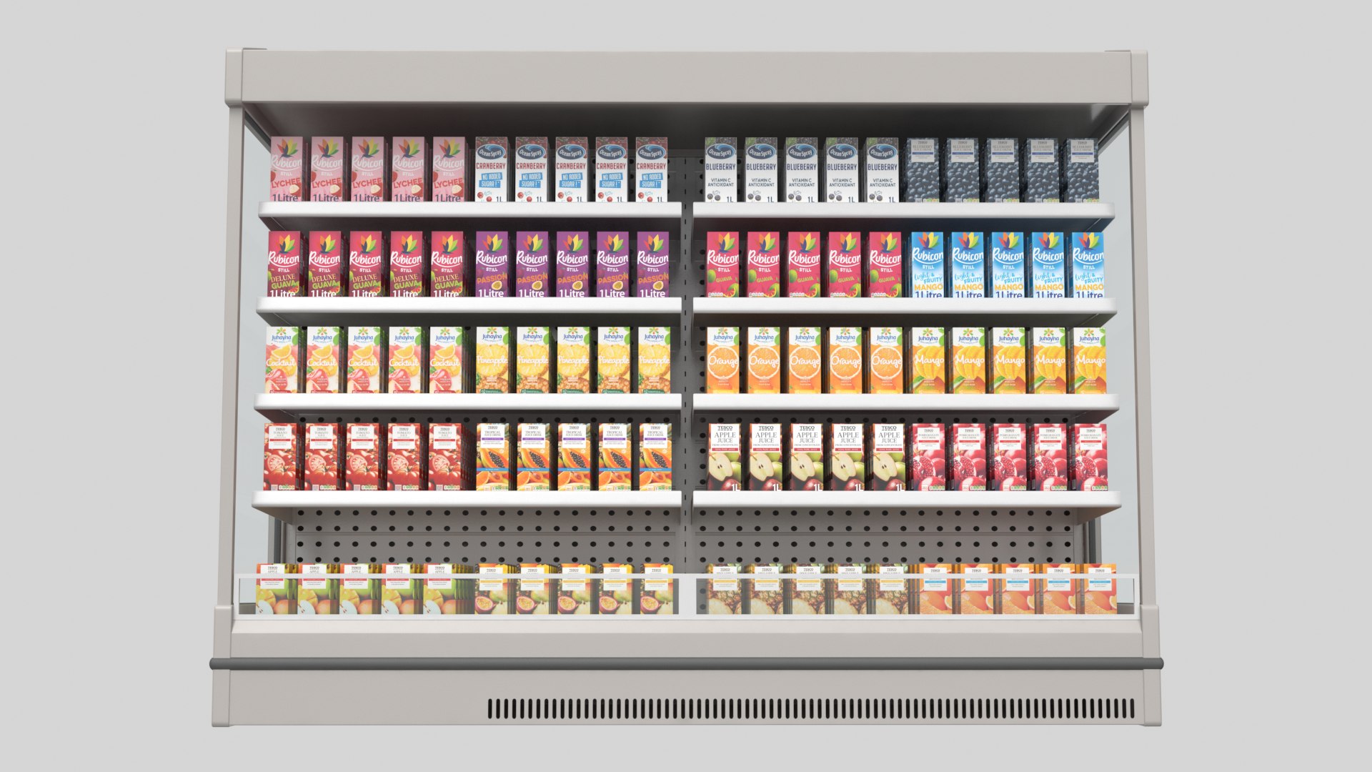 3D Supermarket Juice Display Model - TurboSquid 2032518