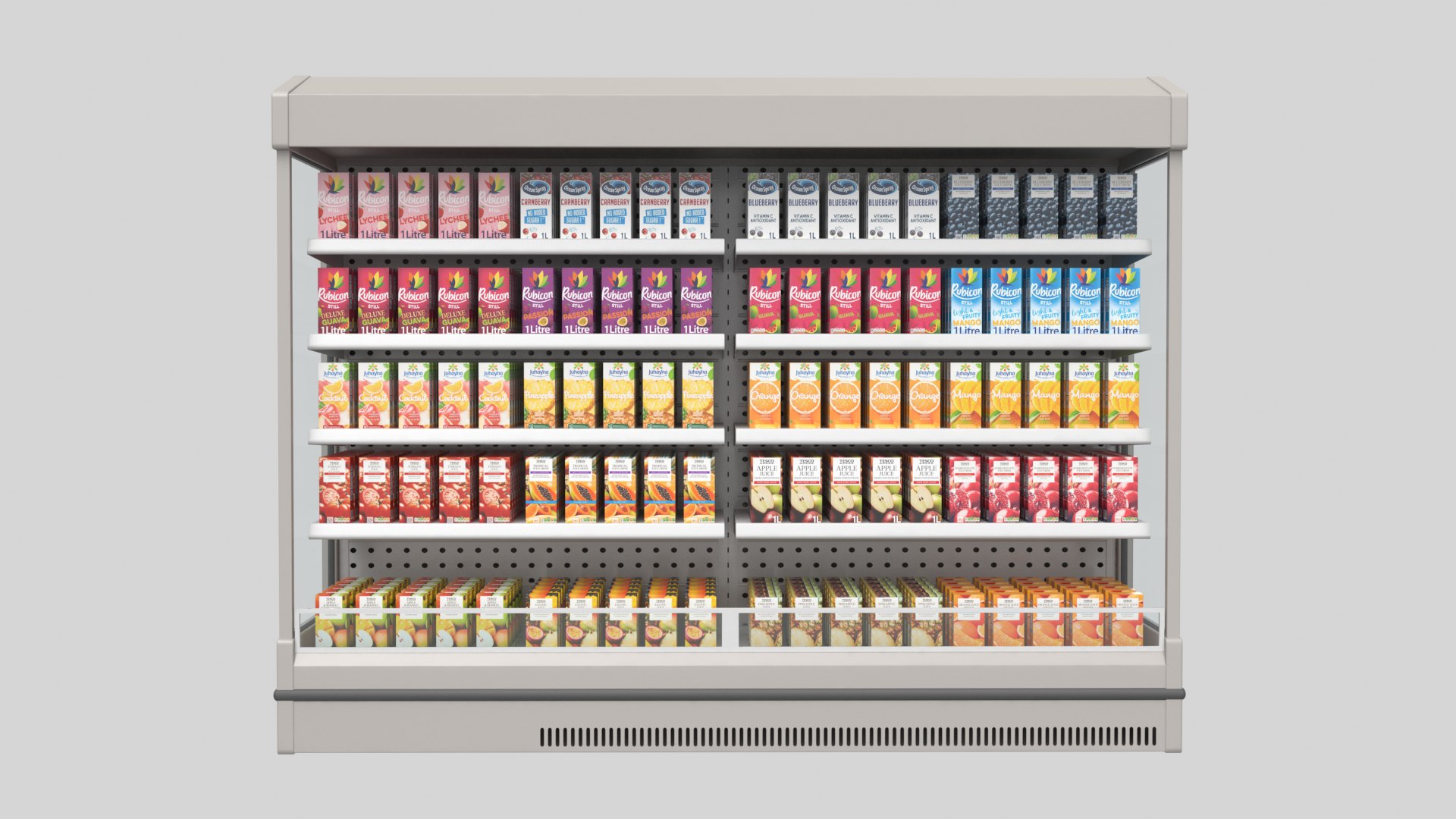 3D Supermarket Juice Display Model - TurboSquid 2032518