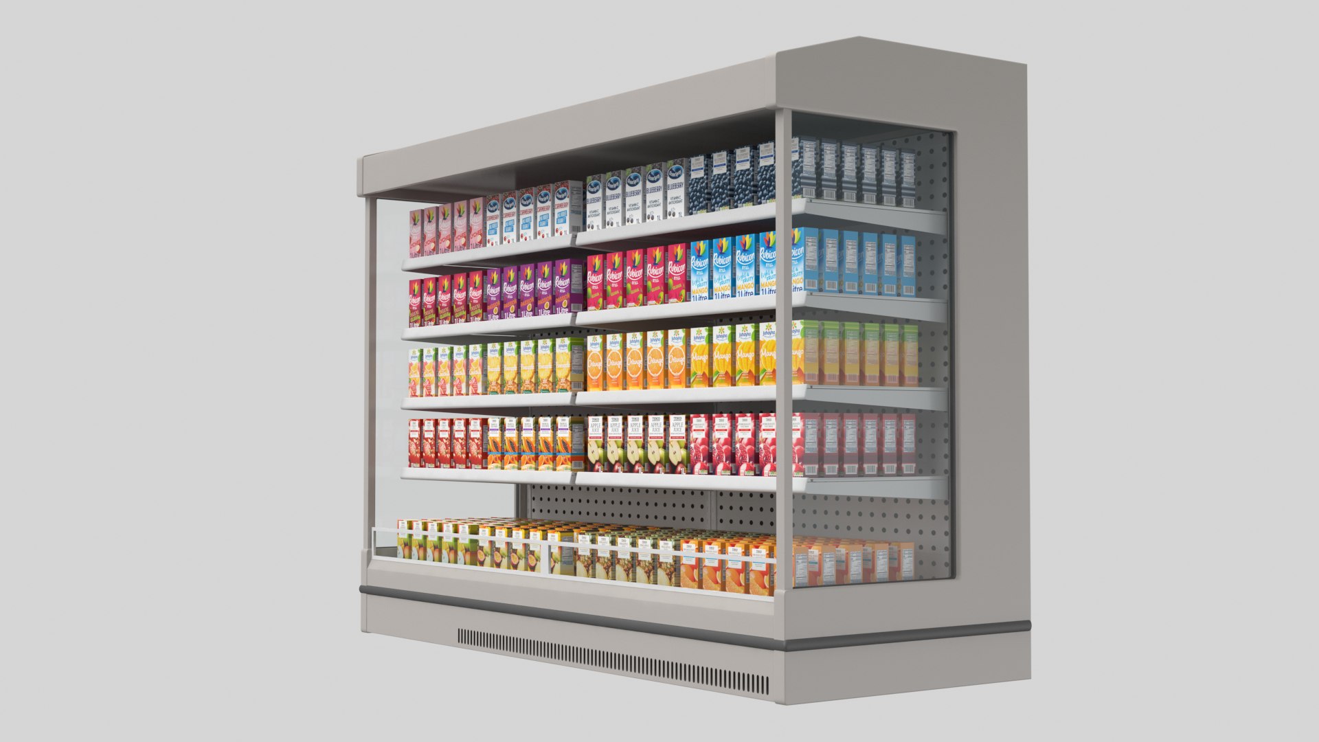 3D Supermarket Juice Display Model - TurboSquid 2032518