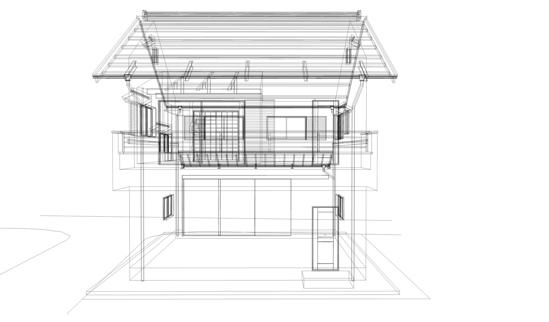 Sample of simple Japanese houses 3D model - TurboSquid 2118336
