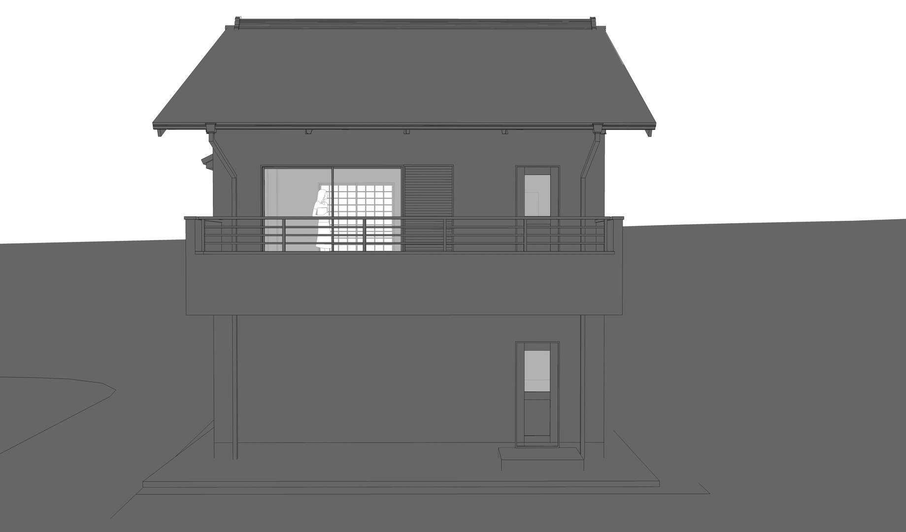 Sample of simple Japanese houses 3D model - TurboSquid 2118336