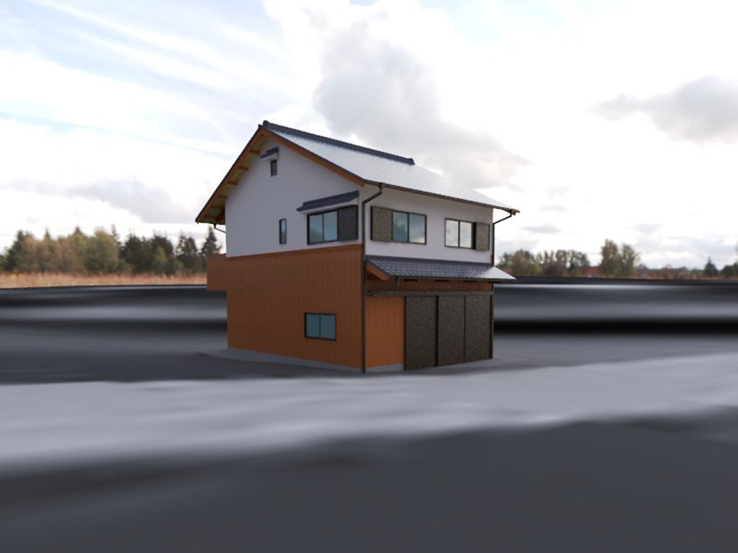 Sample of simple Japanese houses 3D model - TurboSquid 2118336