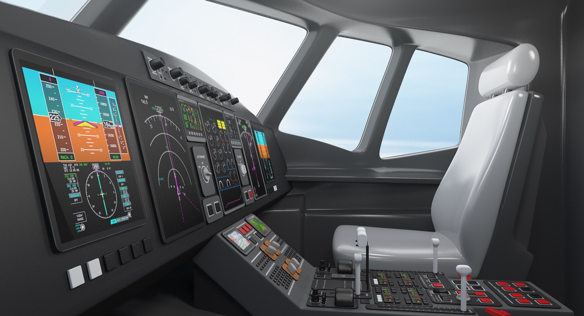 Boeing 767-400 interior delta 3D - TurboSquid 1272162