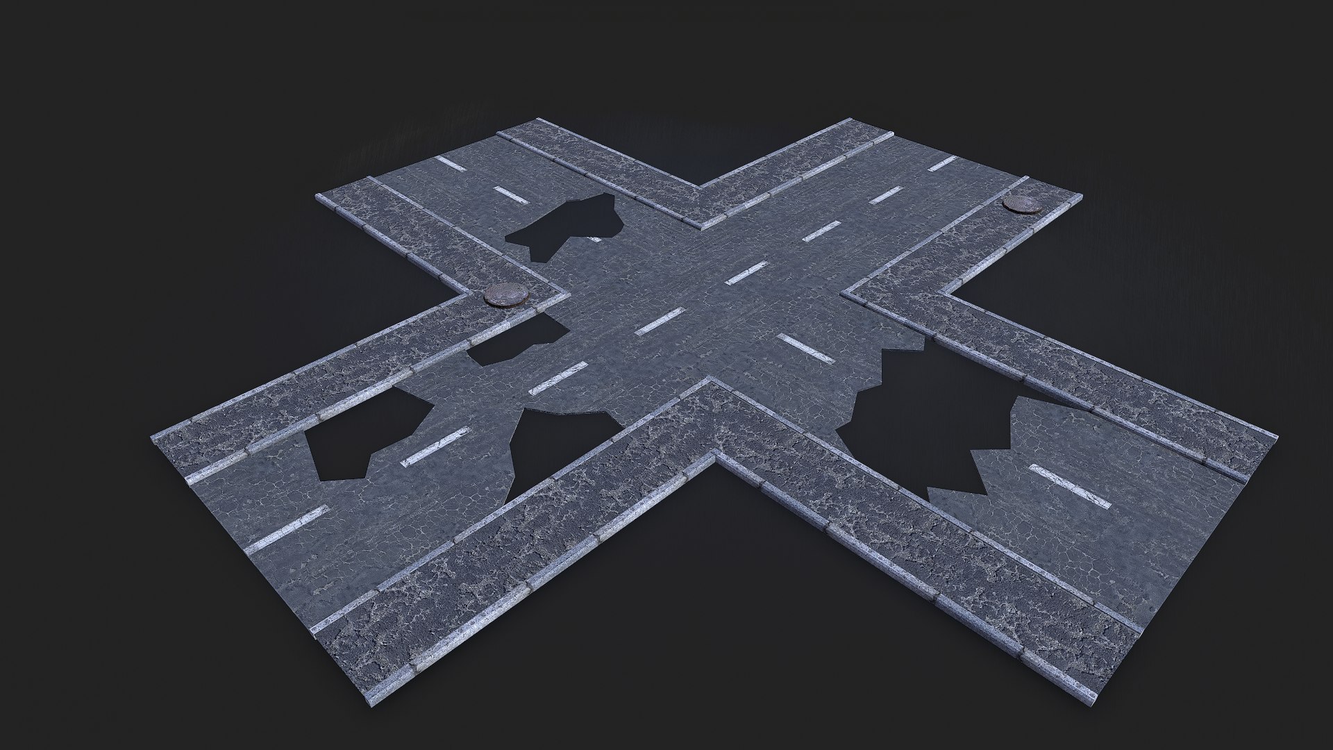 Old Road 3D Model - TurboSquid 1802542