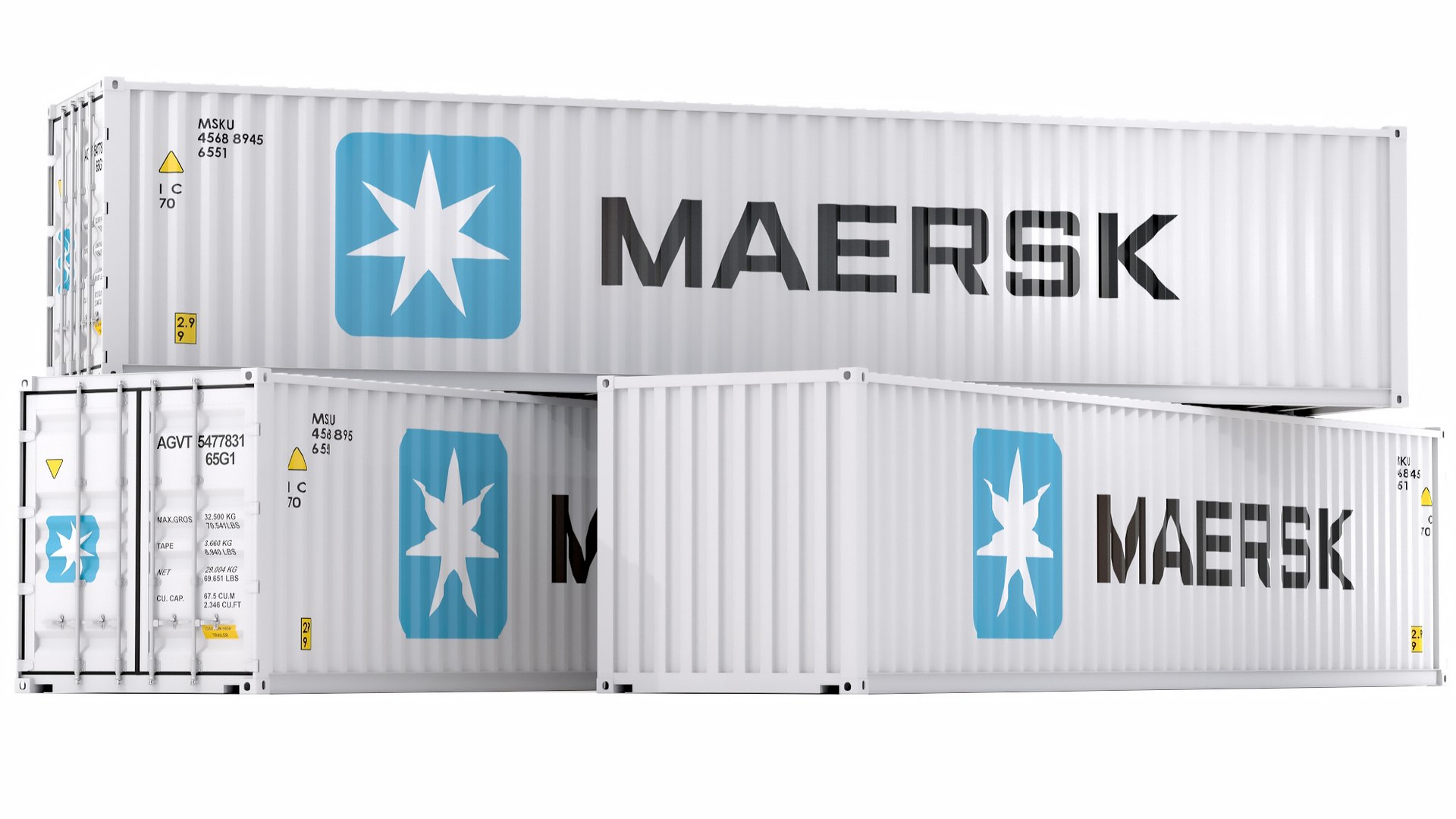 3D Maersk Container Model - TurboSquid 1565606