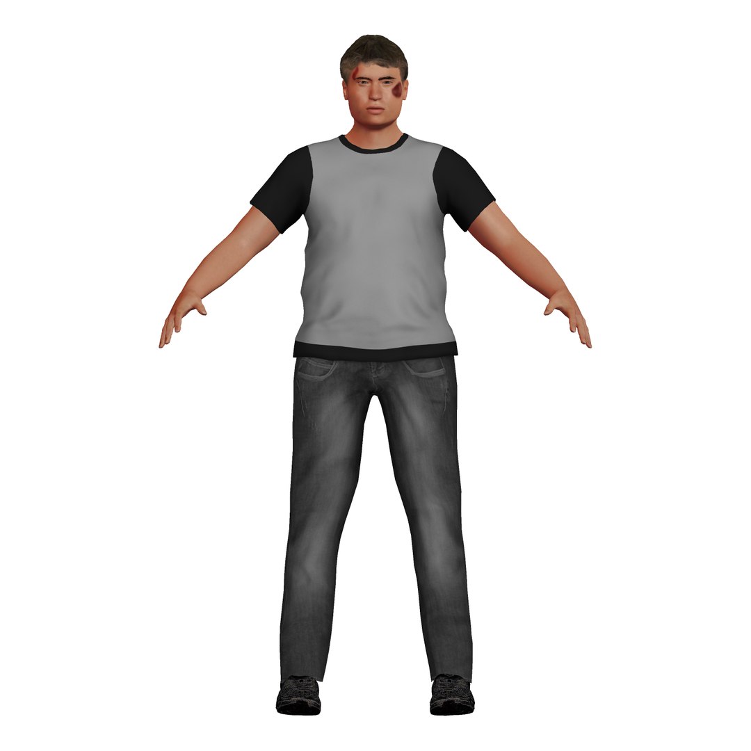 3D bruised white man character - TurboSquid 1661771
