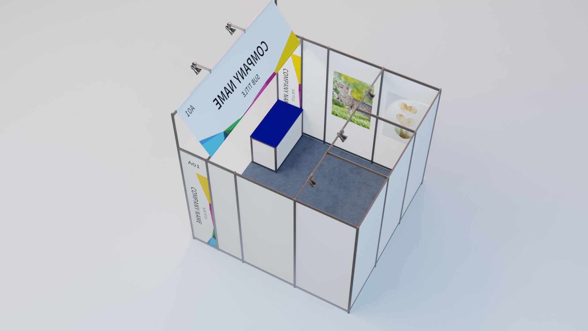 Exhibition Trade Show Booth Design C 3m X 3m Model - TurboSquid 2030245