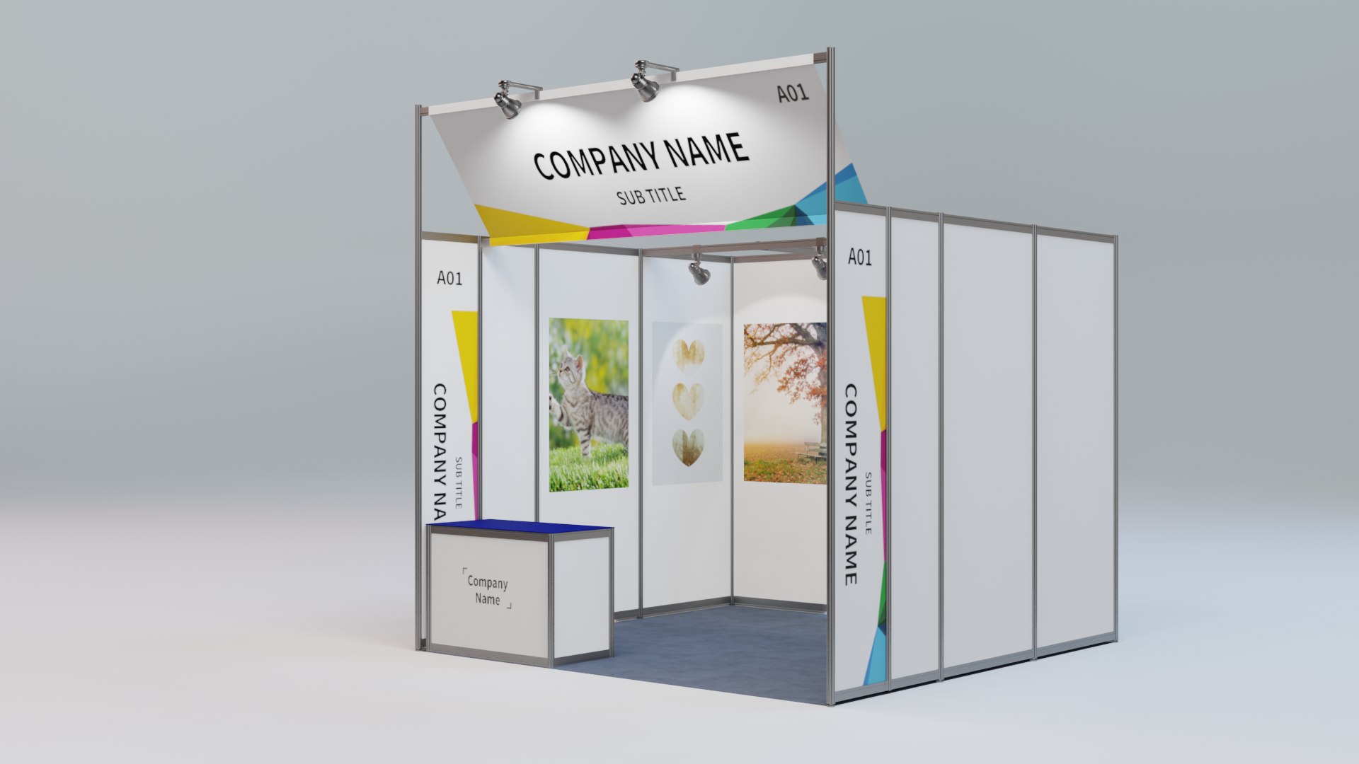 Exhibition Trade Show Booth Design C 3m X 3m Model - TurboSquid 2030245