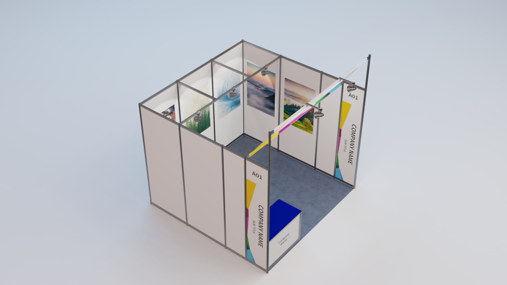 Exhibition Trade Show Booth Design C 3m X 3m Model - TurboSquid 2030245