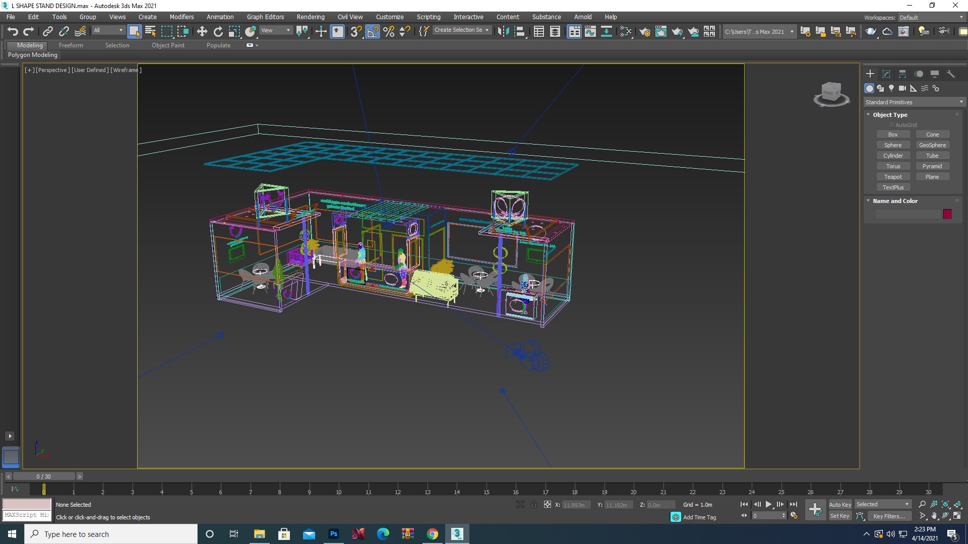 3D L SHAPE STAND DESIGN - TurboSquid 1718971