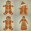 3d gingerbreads man woman