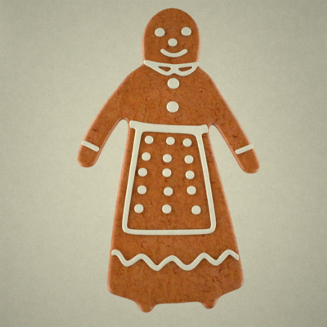 3d gingerbreads man woman