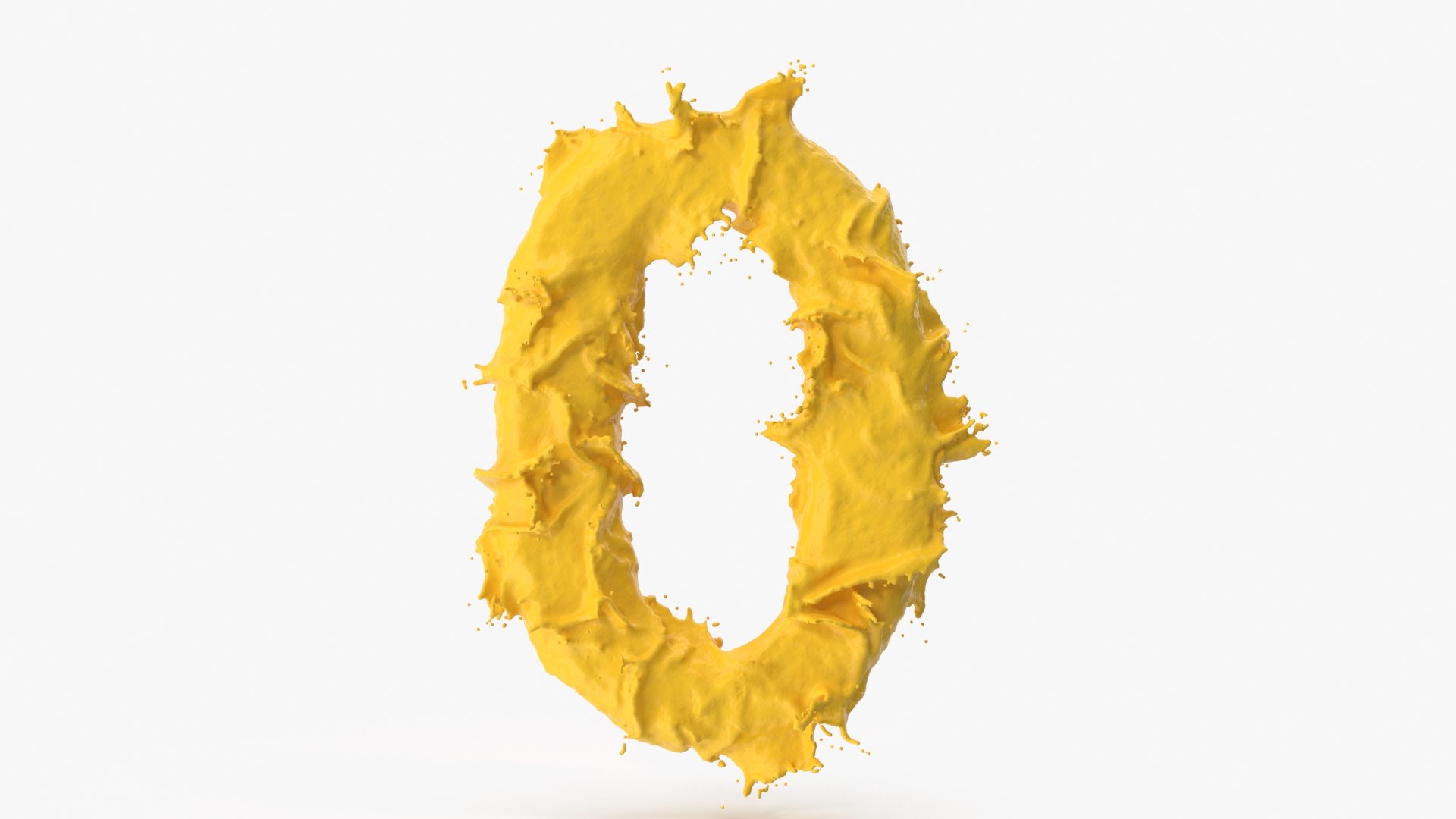 Yellow Splash Zero 3D model - TurboSquid 1875220