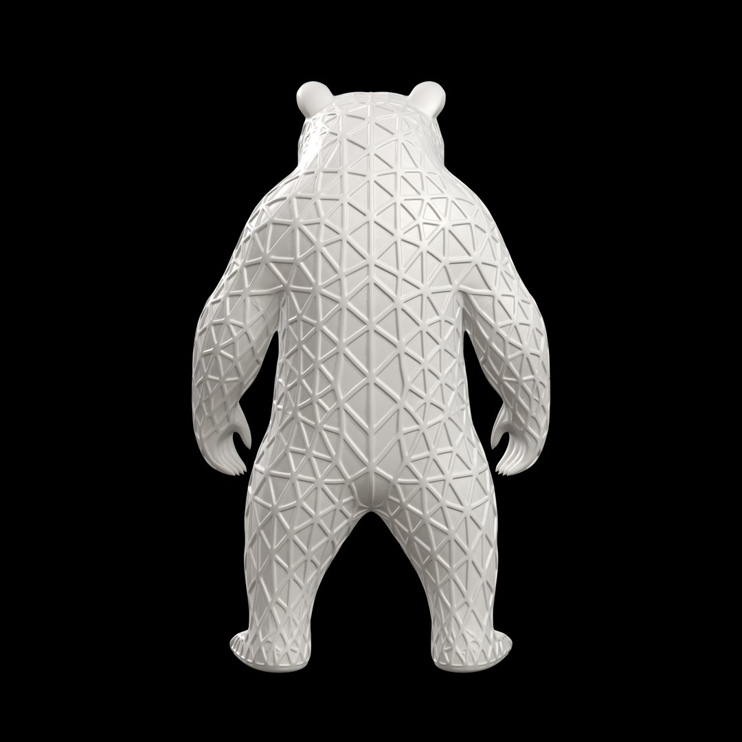 3D Voronoi Standing Bear 3D Print Model Wilderness Decor - TurboSquid ...