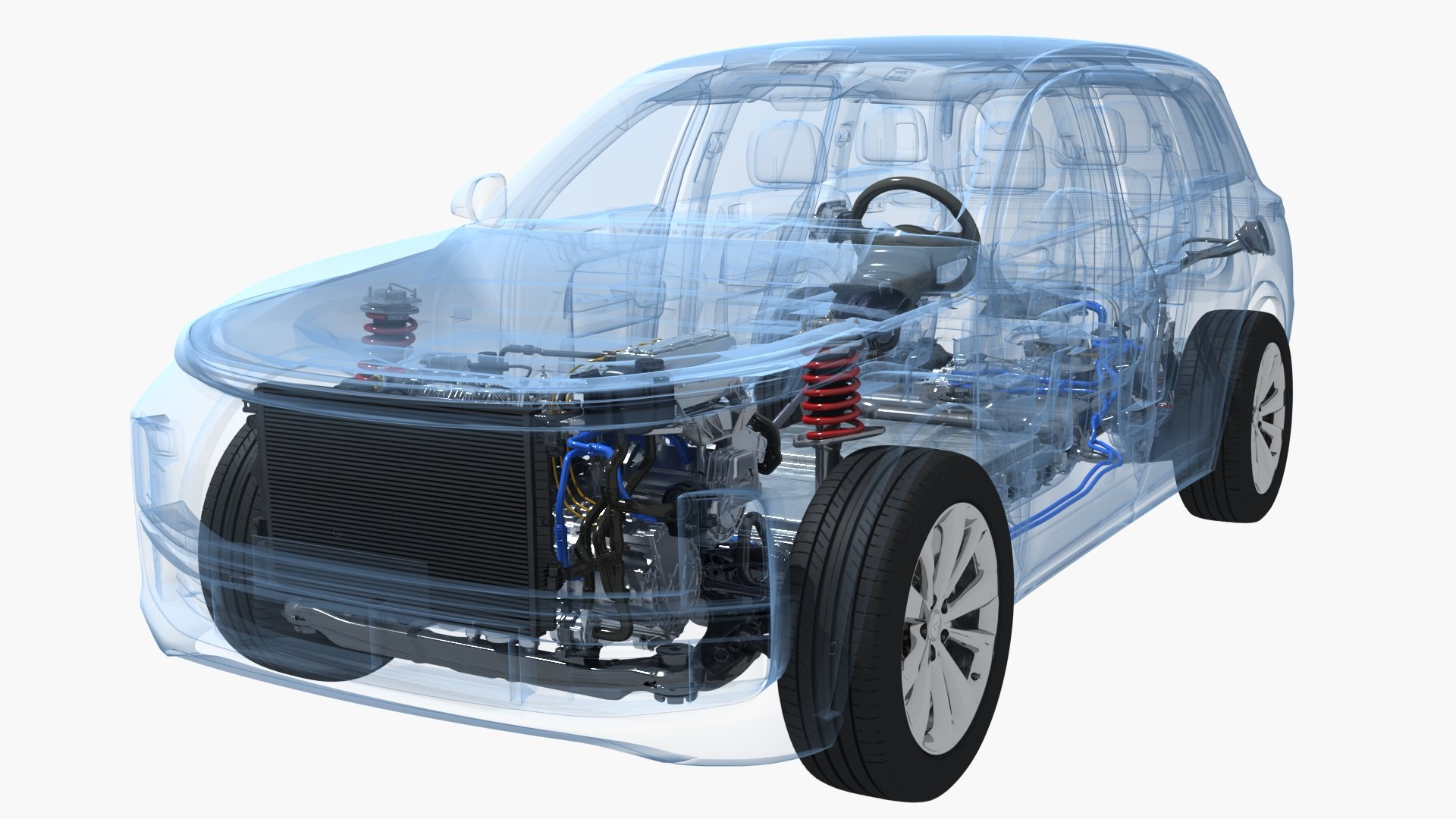 Extended Range Hybrid SUV Chassis X-Ray Model - TurboSquid 2227059