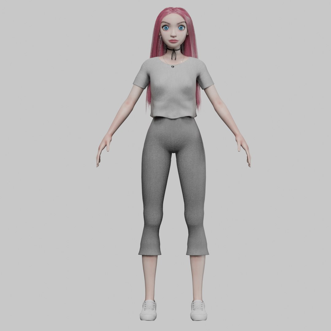 Classic Cute Girl V31732 3D Model - TurboSquid 2263510