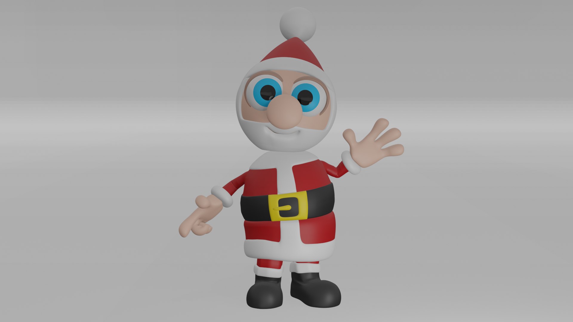 3D Cartoon Christmas Santa Model - TurboSquid 2291593