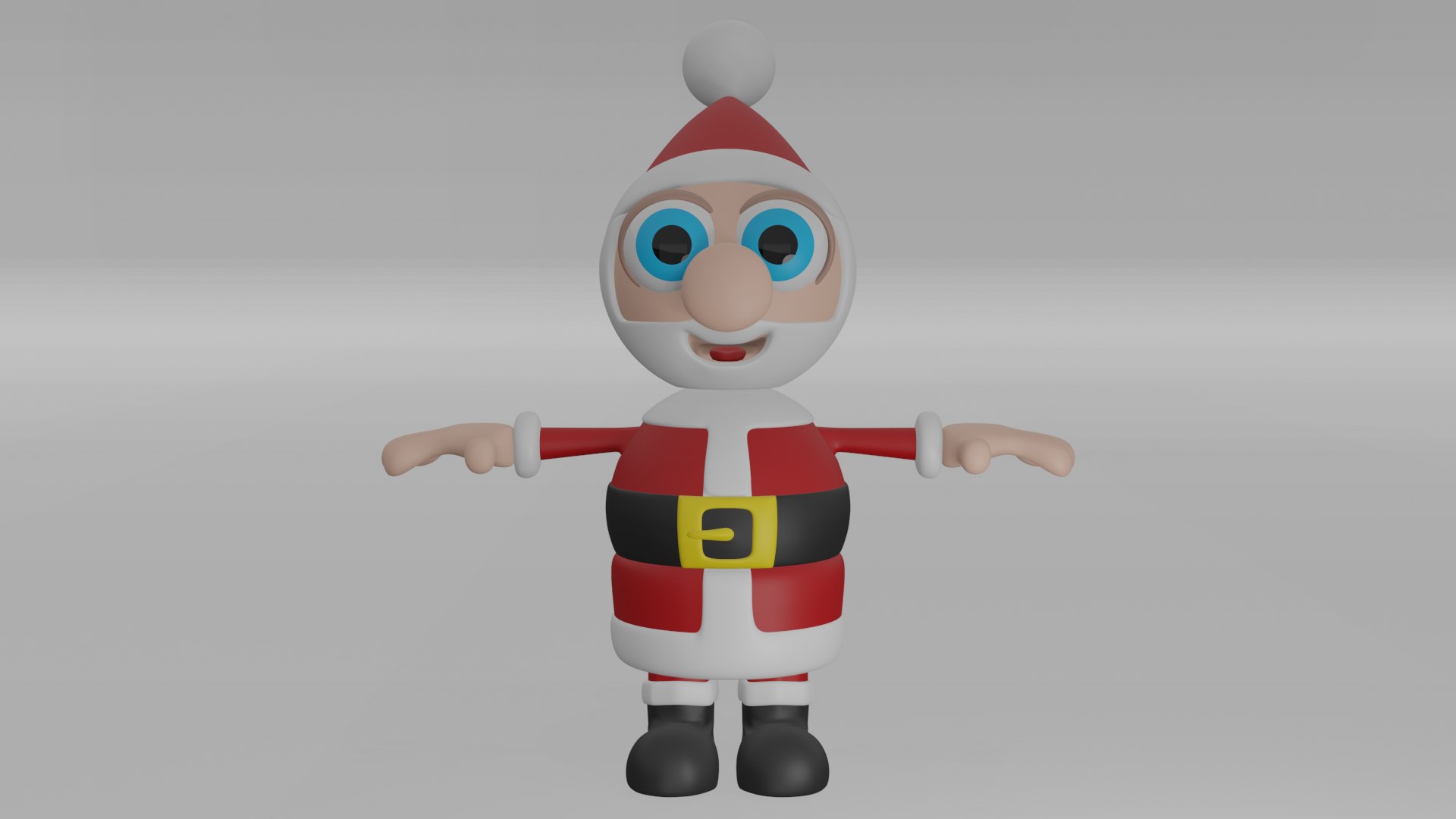 3D Cartoon Christmas Santa Model - TurboSquid 2291593