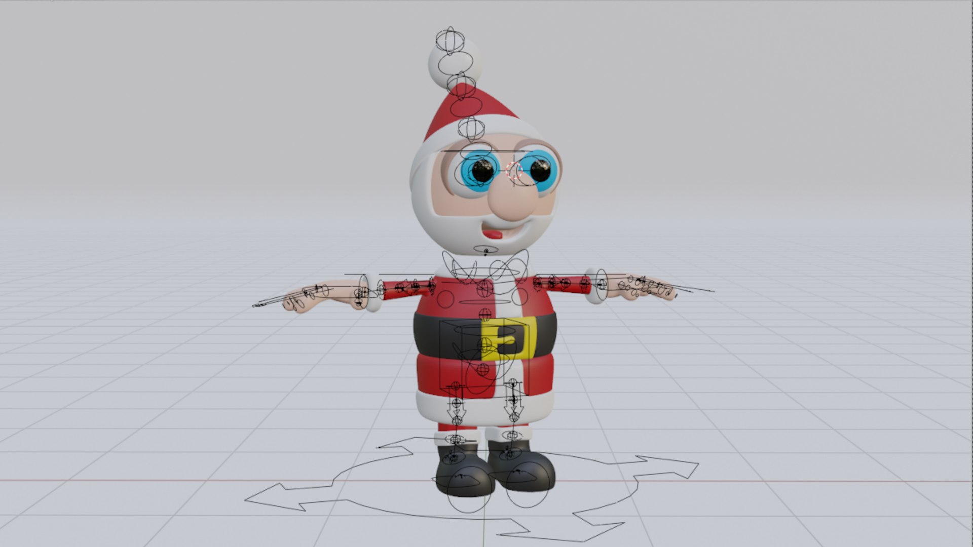 3D Cartoon Christmas Santa Model - TurboSquid 2291593