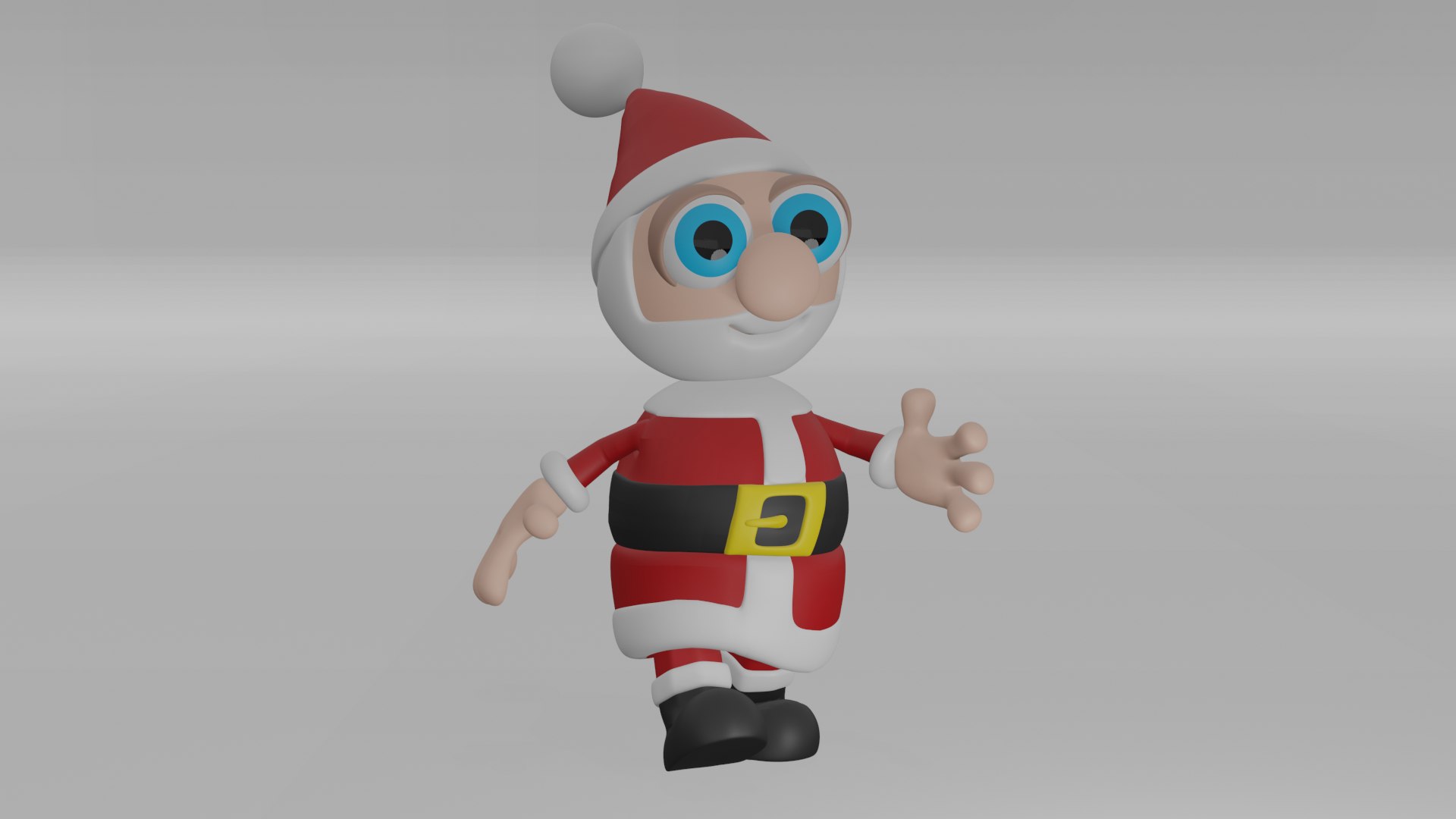 3D Cartoon Christmas Santa Model - TurboSquid 2291593