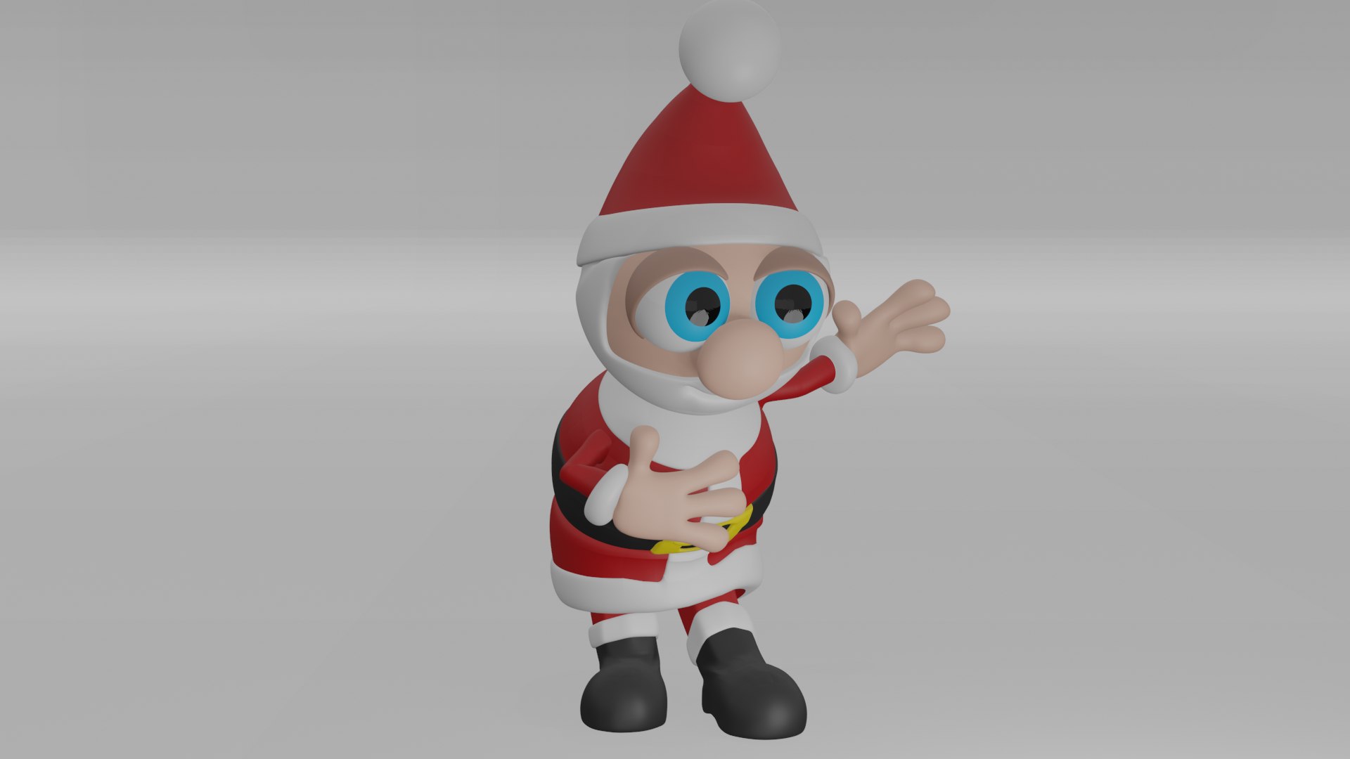 3D Cartoon Christmas Santa Model - TurboSquid 2291593