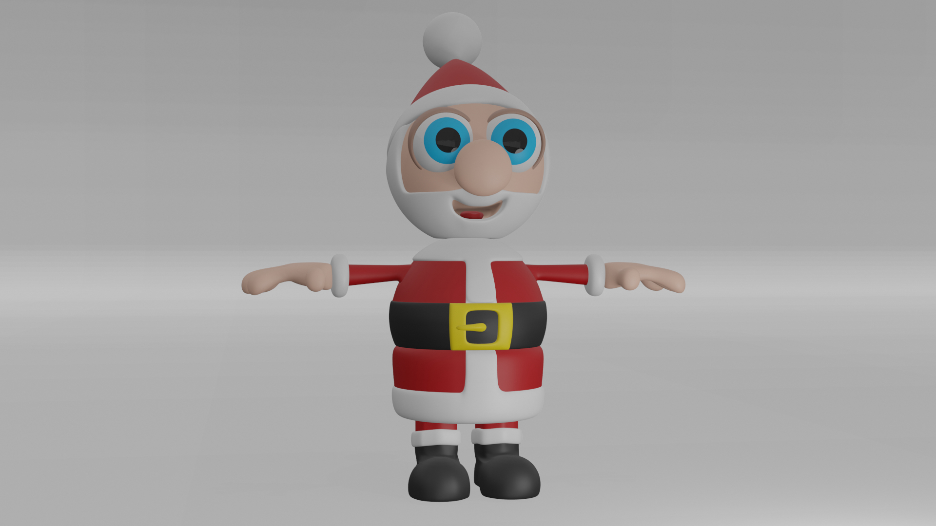 3D Cartoon Christmas Santa Model - TurboSquid 2291593