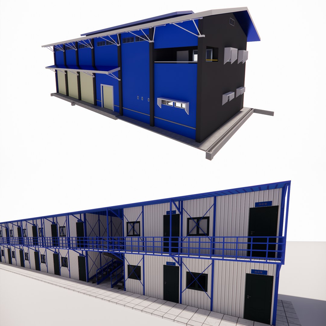 Portable Construction Site Building -A3 3D Model - TurboSquid 2384840