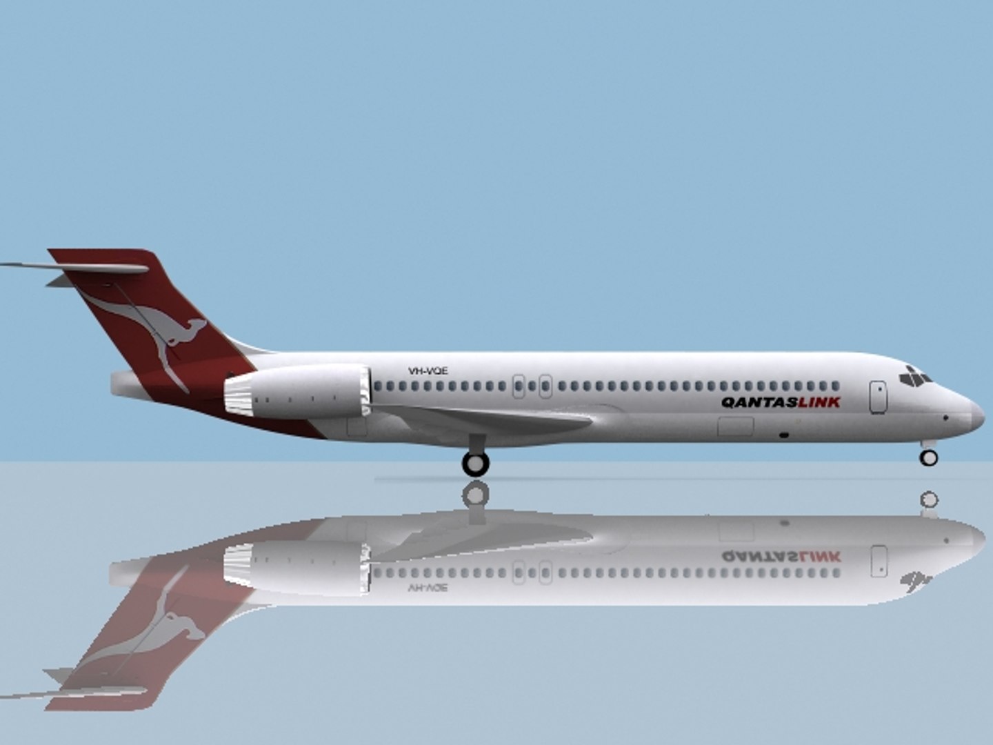 B 717-200 Qantas 717 3ds