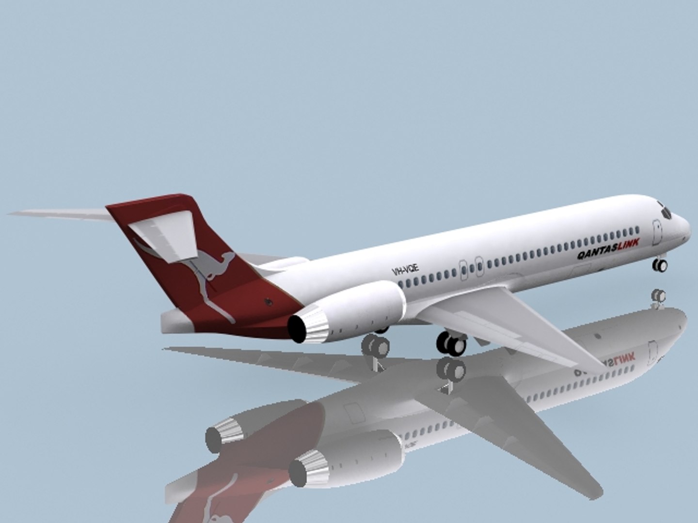 B 717-200 Qantas 717 3ds