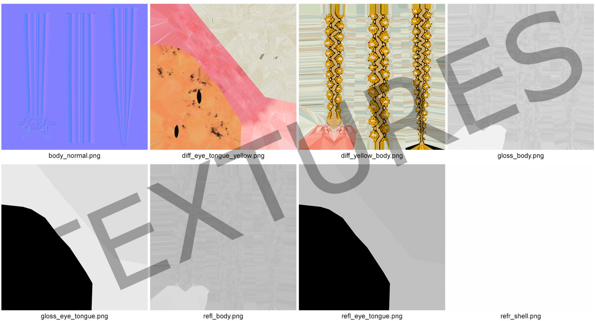 3D yellow python snake attack - TurboSquid 1412938