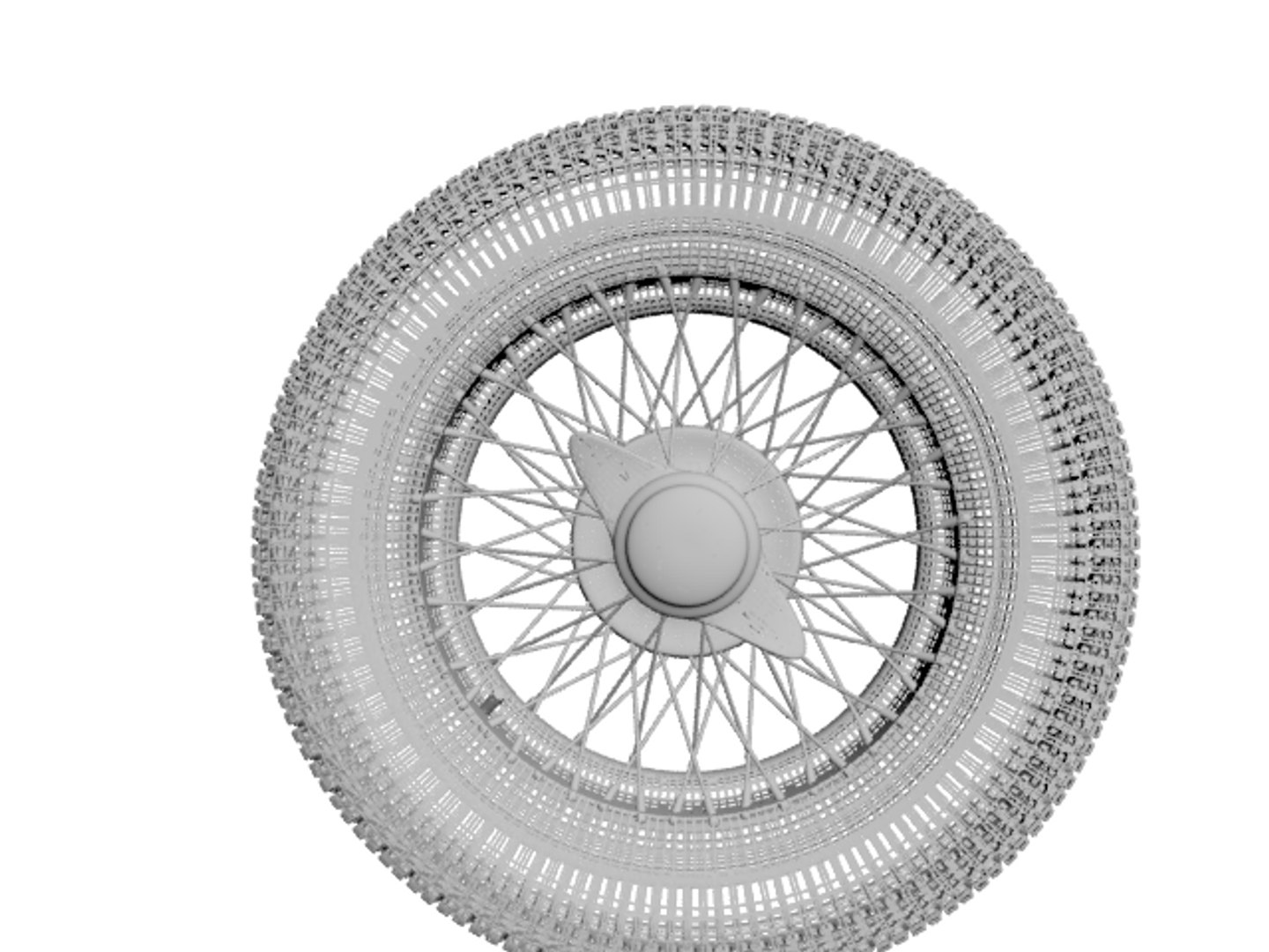 60 Spoke Wire Wheel 3d Max