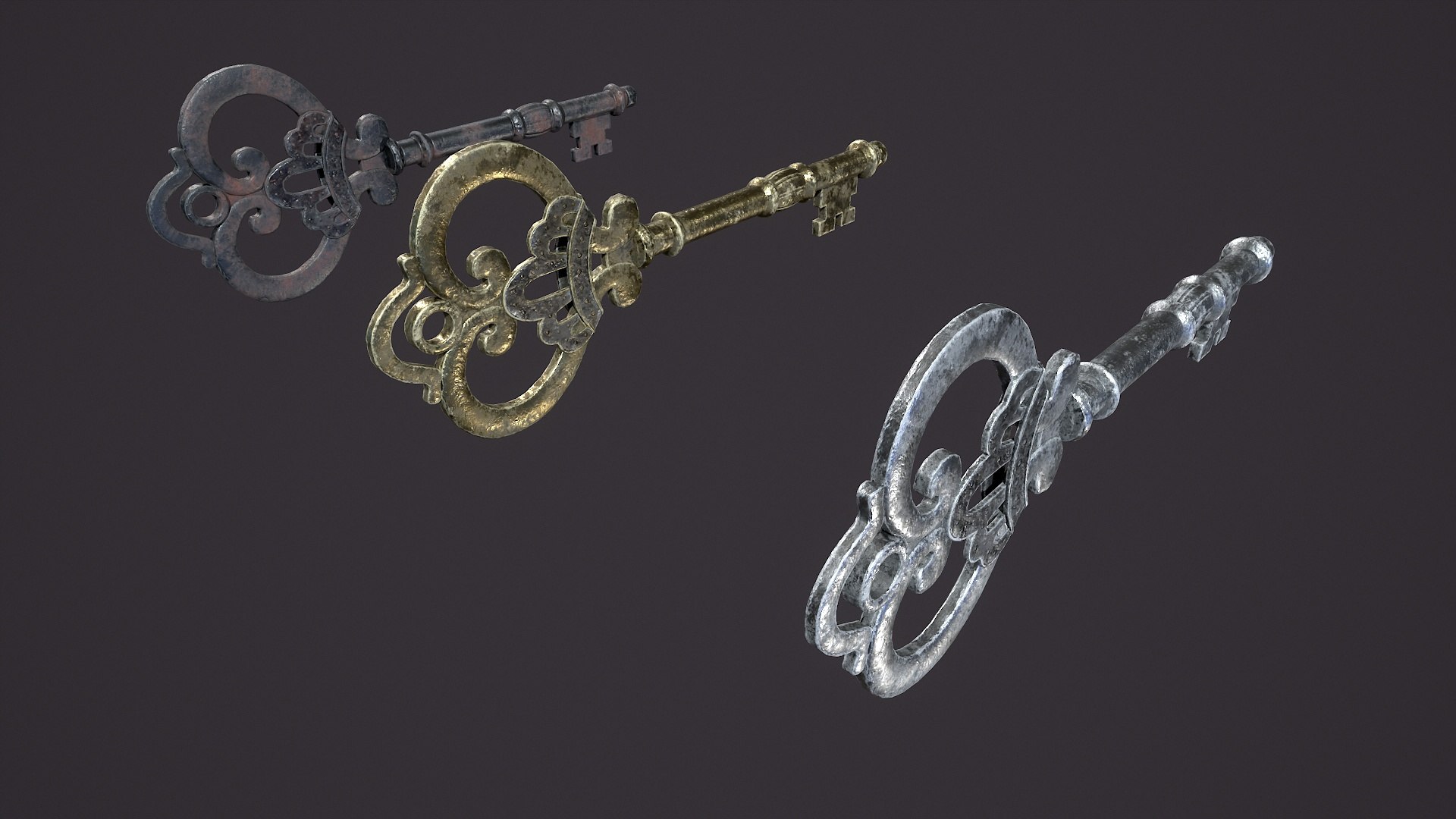 3D Medieval Skeleton Key 3 Model - TurboSquid 1758765
