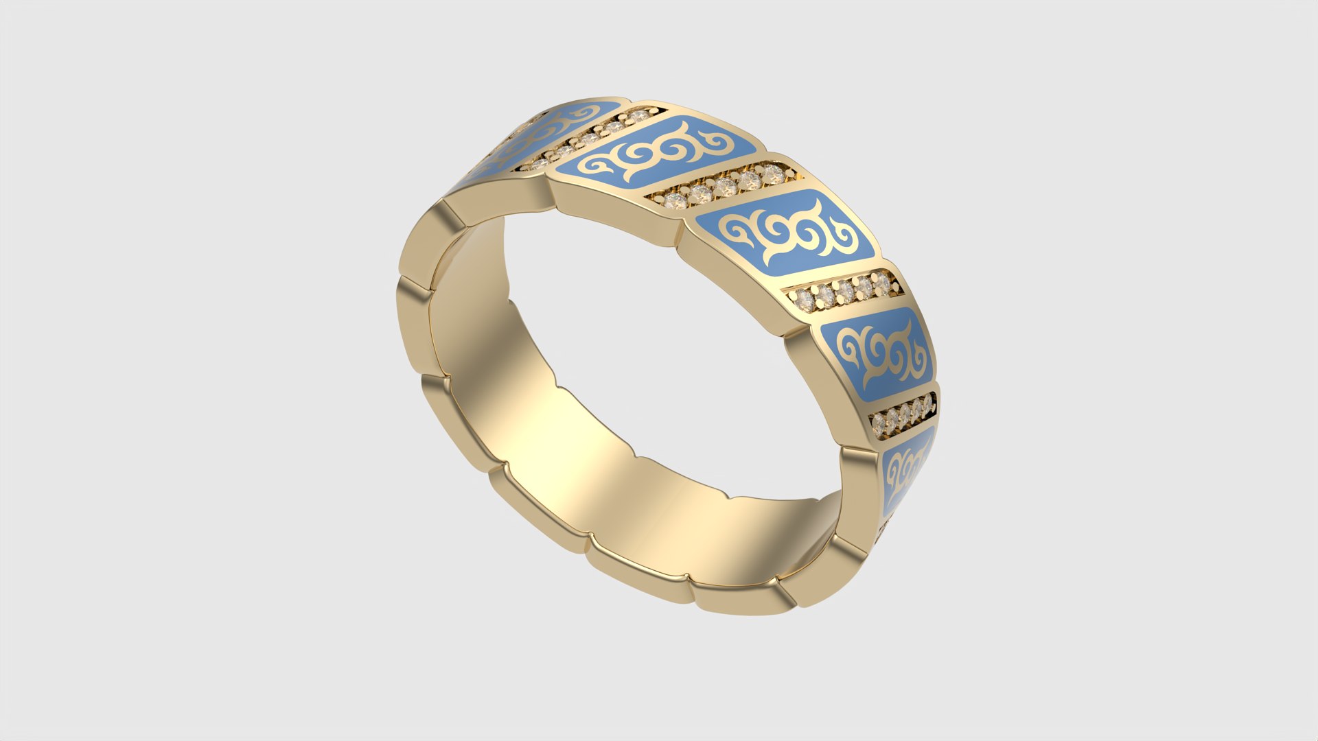 3D Bold Geometric Groove Ring JDBCo Model - TurboSquid 2346439