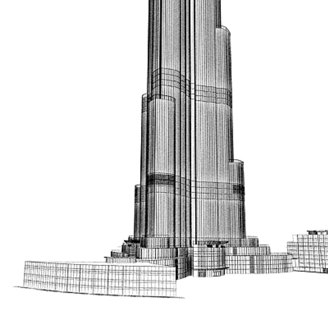 3d dubai tower skyscraper model