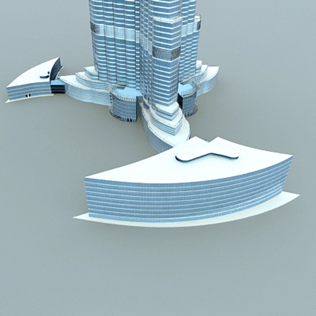 3d dubai tower skyscraper model
