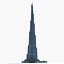 3d dubai tower skyscraper model