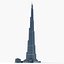3d dubai tower skyscraper model